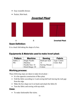 Classification of seam, sewing method and use | PDF