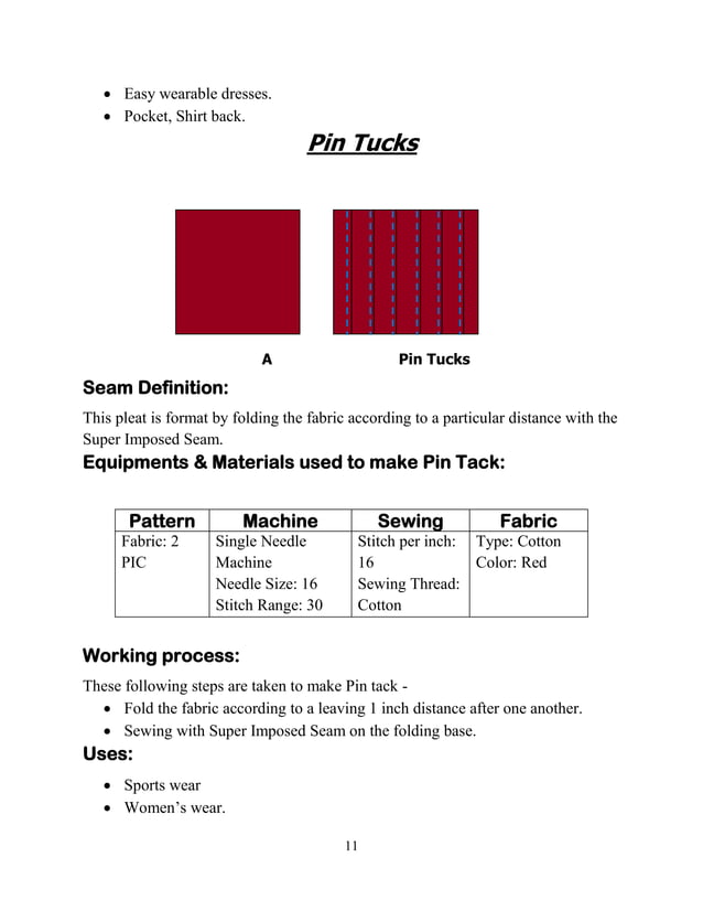 Classification of seam, sewing method and use | PDF