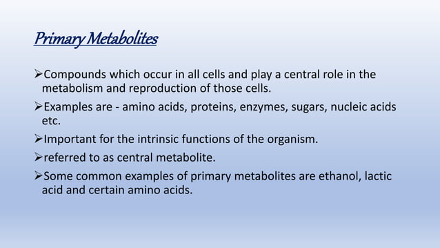 Classification of secondary metabolites and their applications. | PPTX ...
