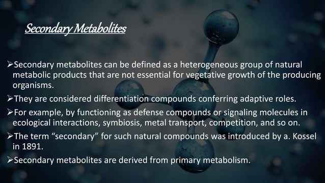 Classification of secondary metabolites and their applications. | PPTX ...