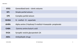 Classification of seizures & Drug targeting therapy | PPTX