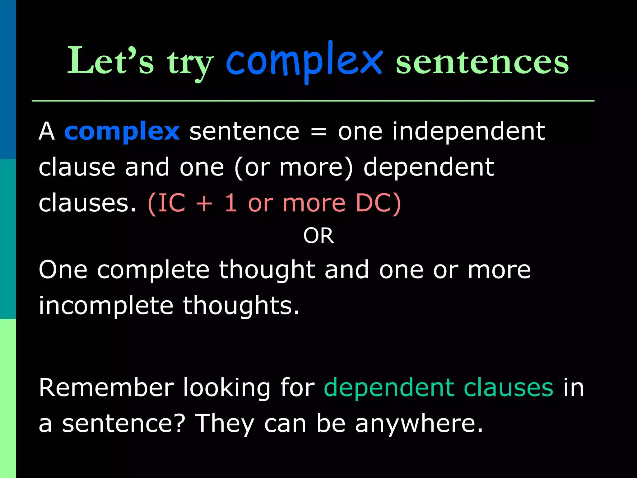 Classification of Sentences 8 | PPT