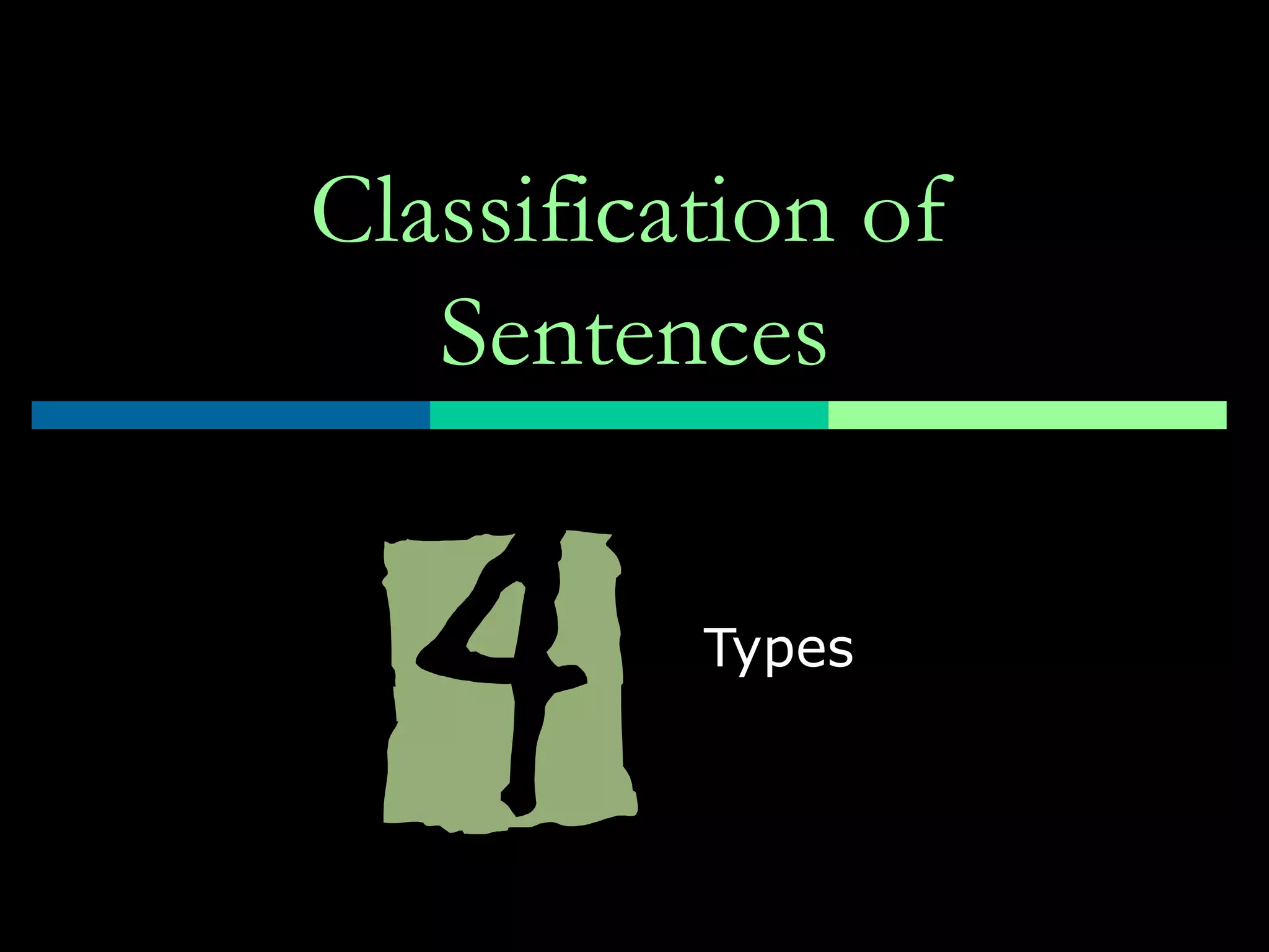 Classification of sentences | PPT