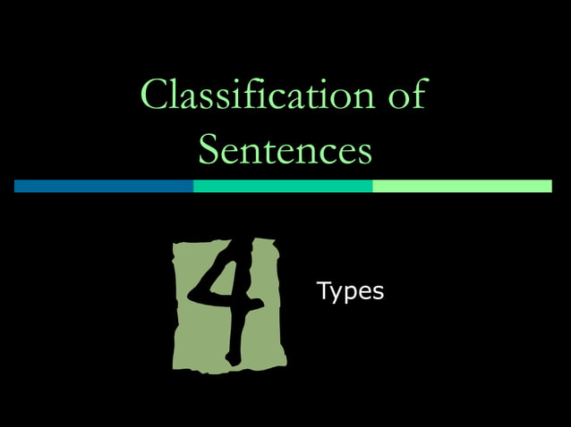 Classification of sentences | PPT