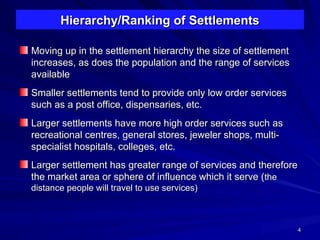 Classification of Human Settlements presentation | PPT