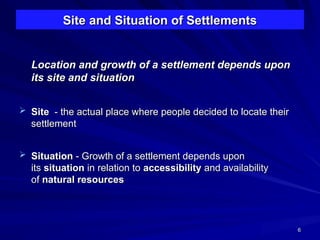 Classification of Human Settlements presentation | PPT