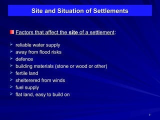 Classification of Human Settlements presentation | PPT