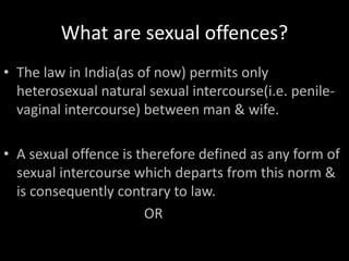 Classification of sexual offences and definition of rape | PPT