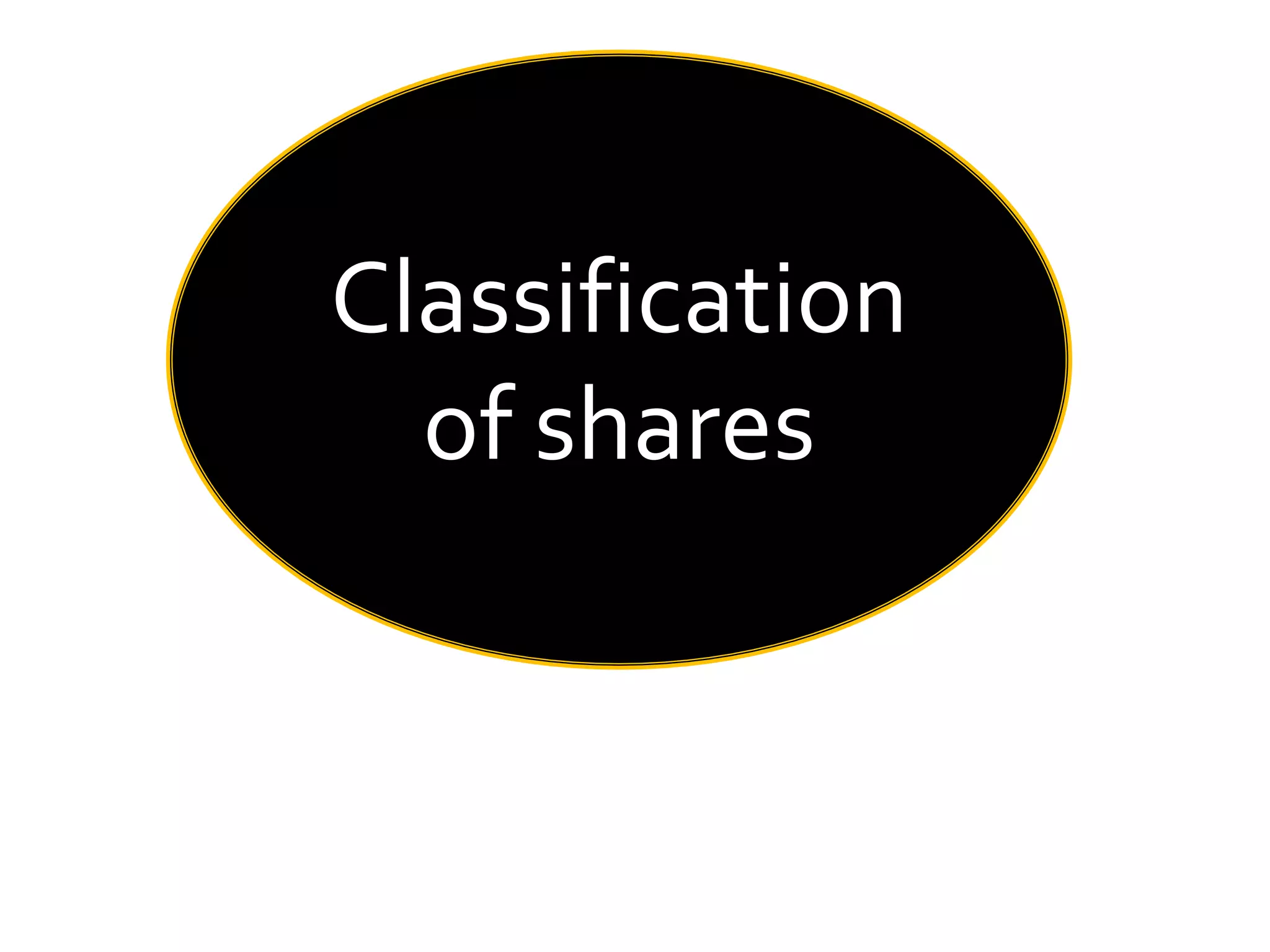 Classification of shares | PPTX