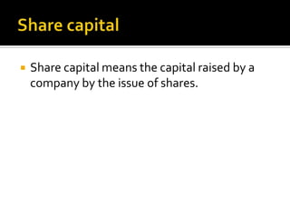 Classification of shares | PPTX