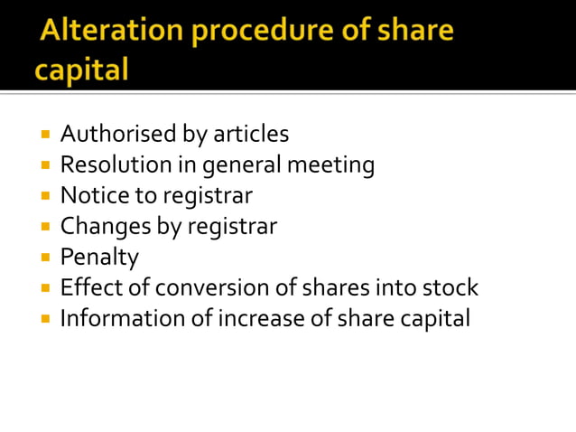 Classification of shares | PPTX