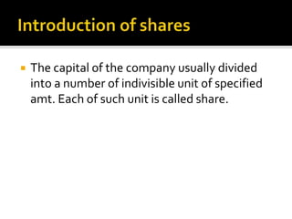 Classification of shares | PPTX