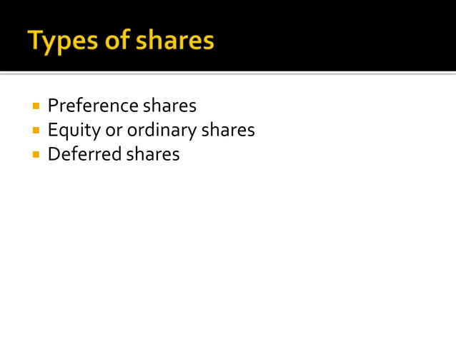 Classification of shares | PPTX