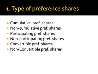 Classification of shares | PPTX