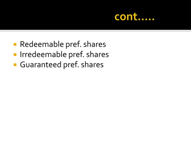 Classification of shares | PPTX