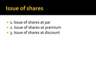 Classification of shares | PPTX