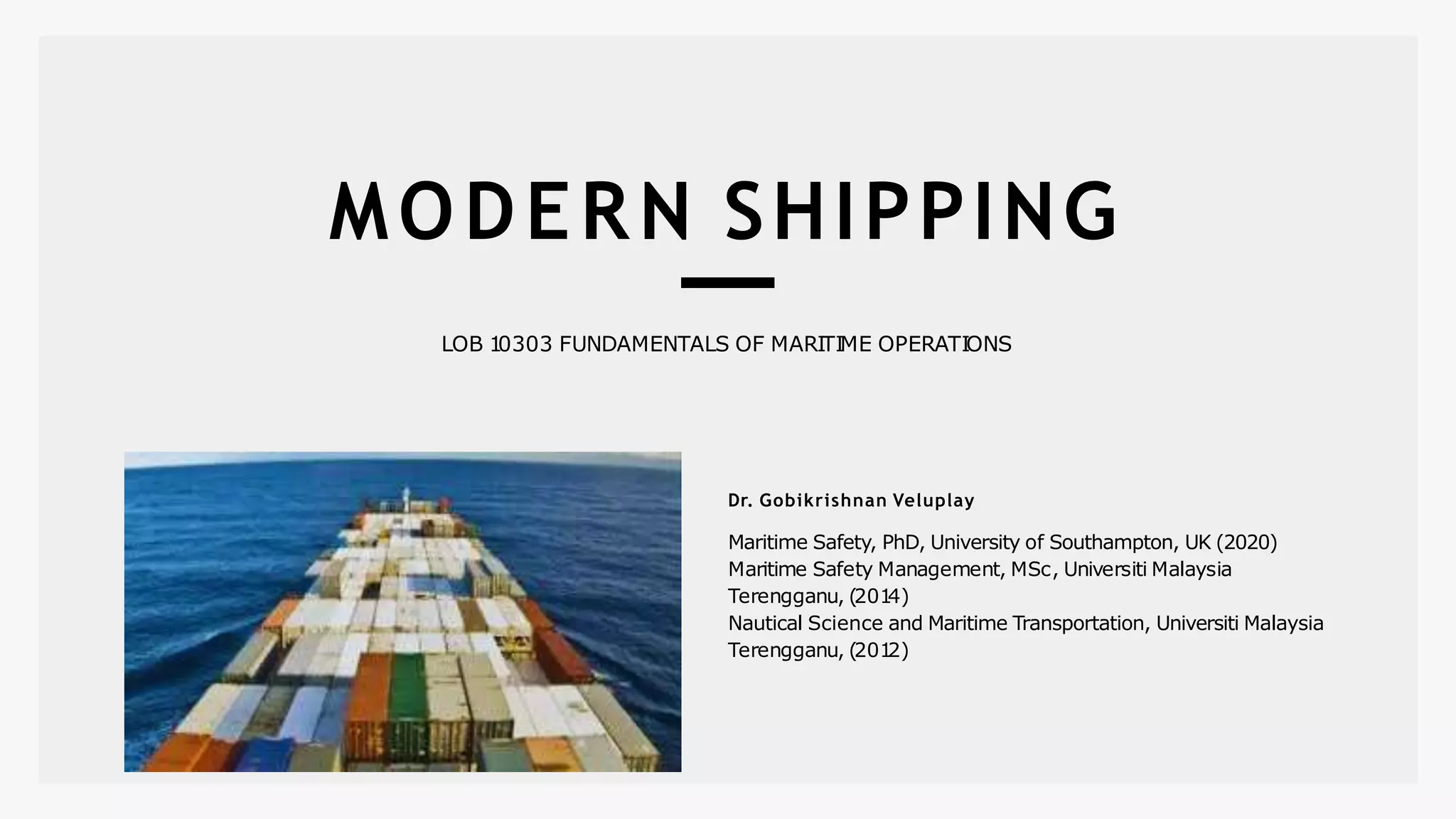 Modern Shipping Types and Cargo Guide | PPT