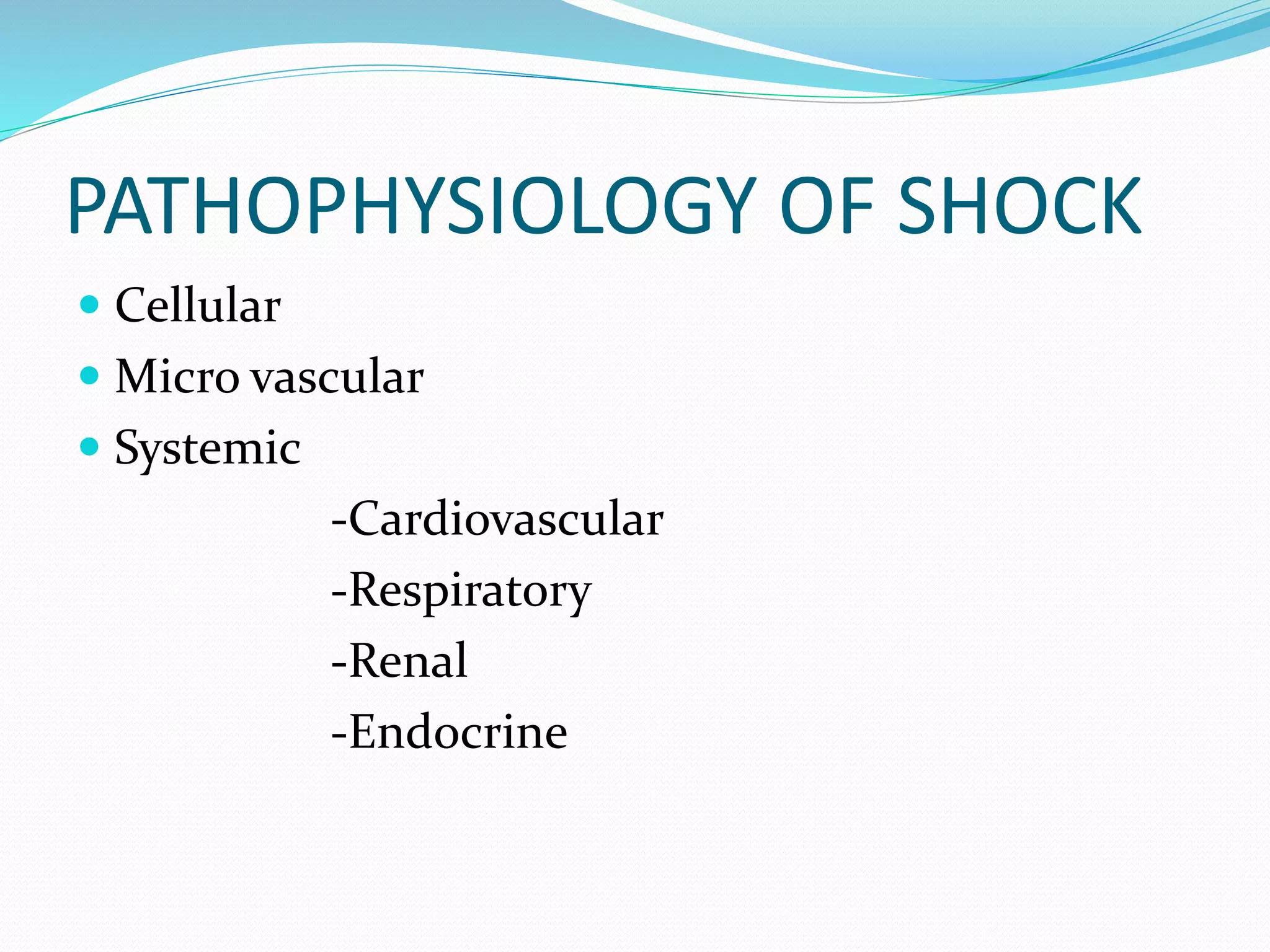Classification of shock | PPTX