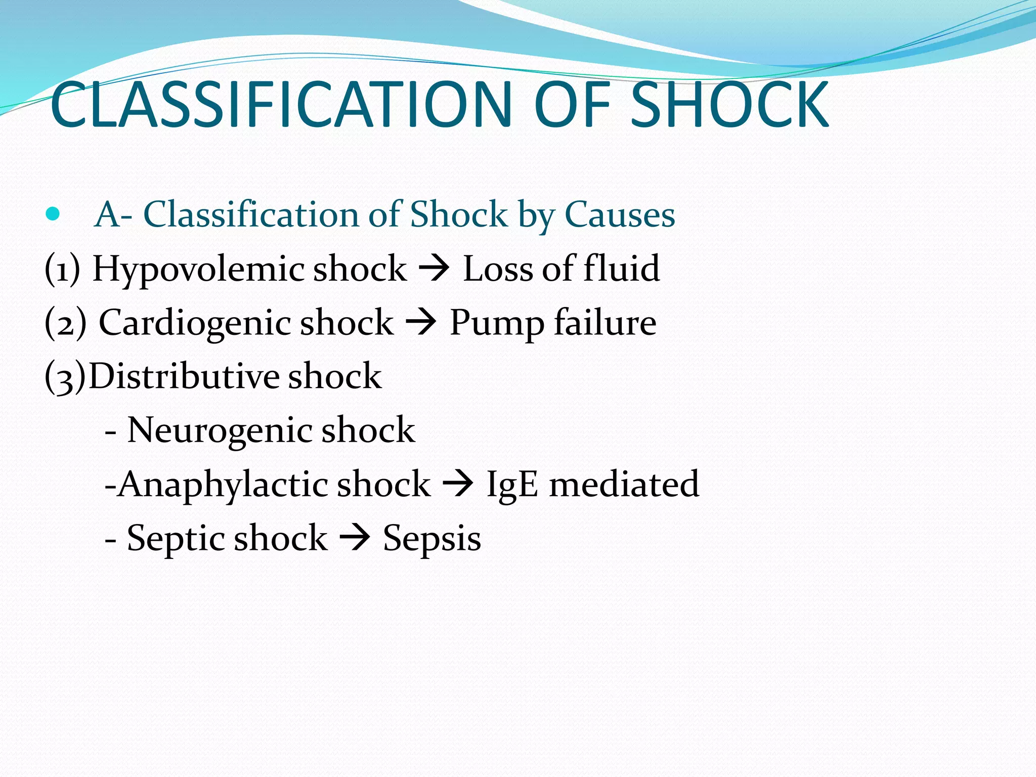 Classification of shock | PPTX