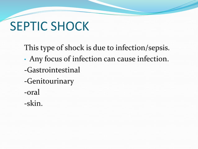 Classification of shock | PPTX