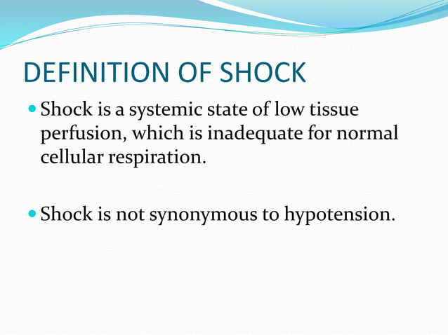 Classification of shock | PPTX