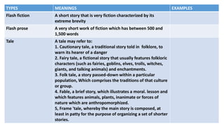 Classification of short stories | PPTX