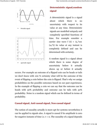 Classification of signal | PDF
