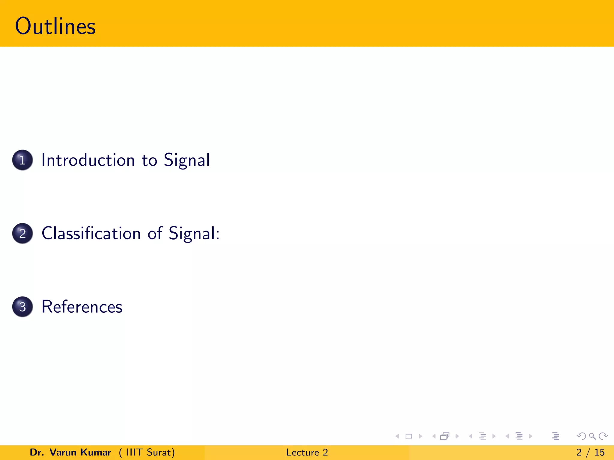 Classification of signal | PPT