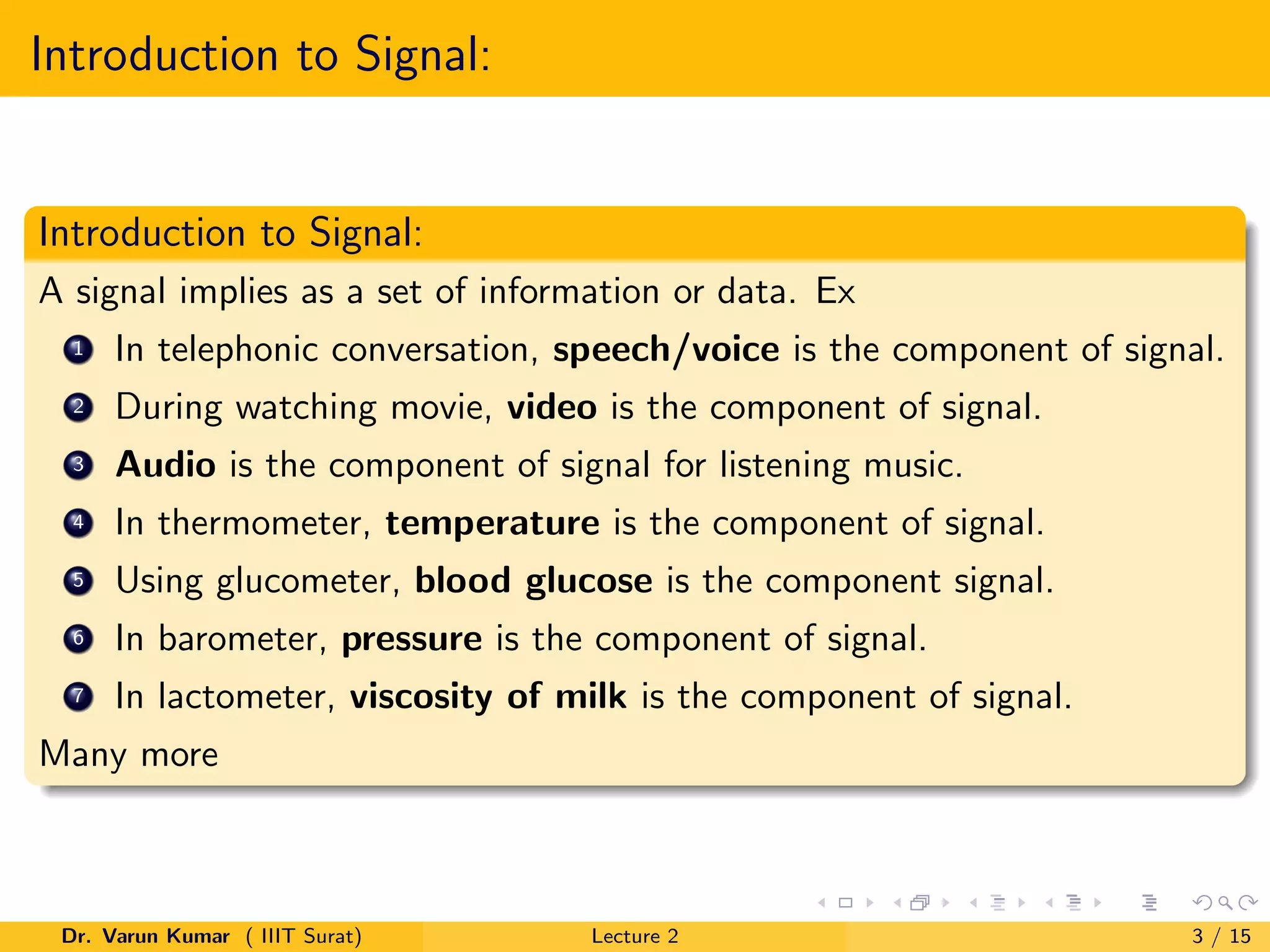 Classification of signal | PPT