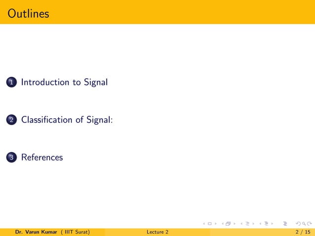Classification of signal | PPT