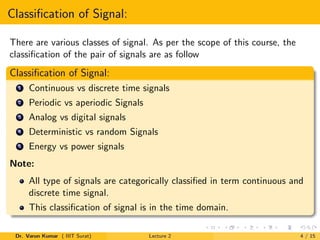 Classification of signal | PPT