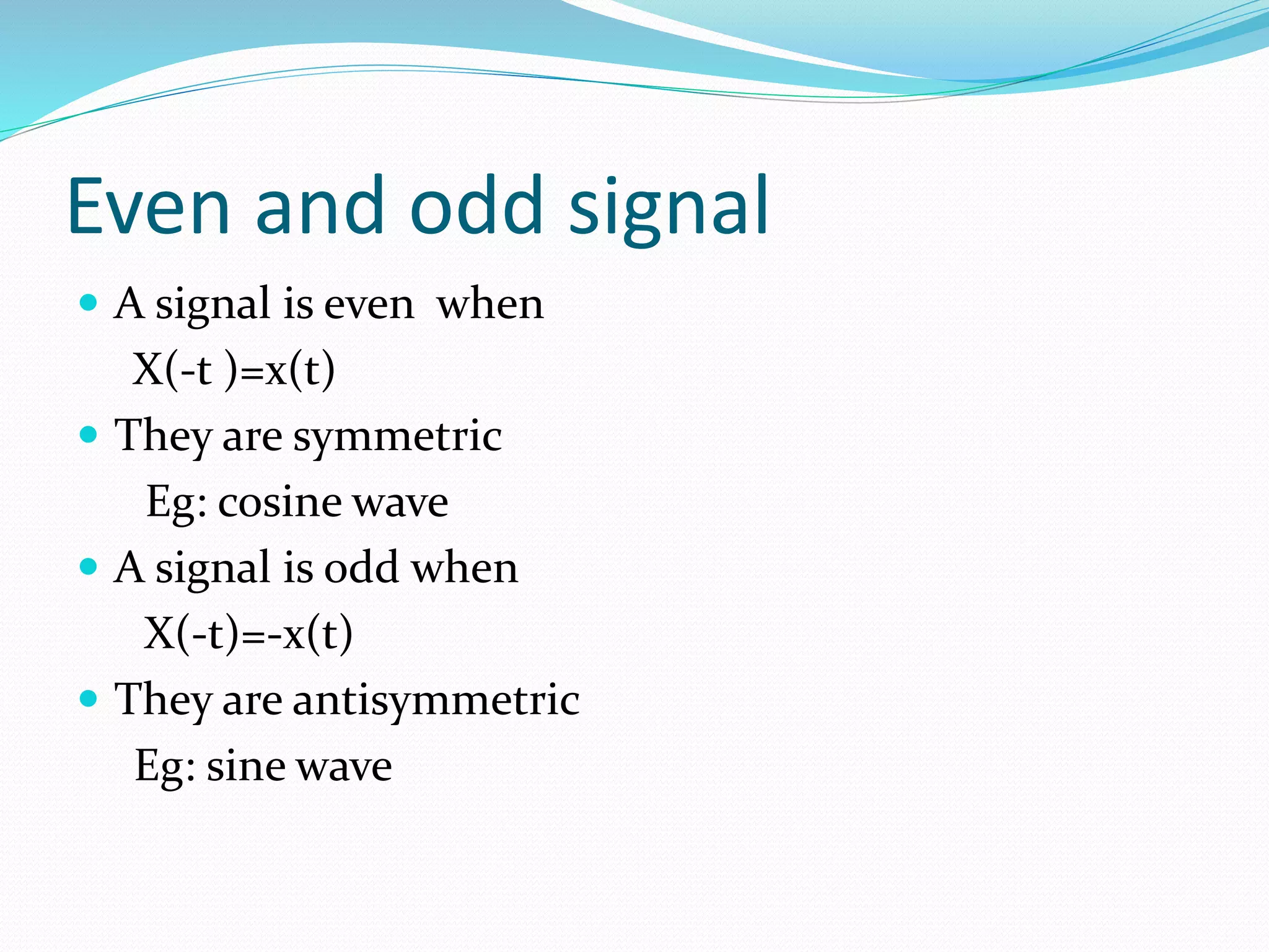 Classification Of Signals Pptx Physics Science