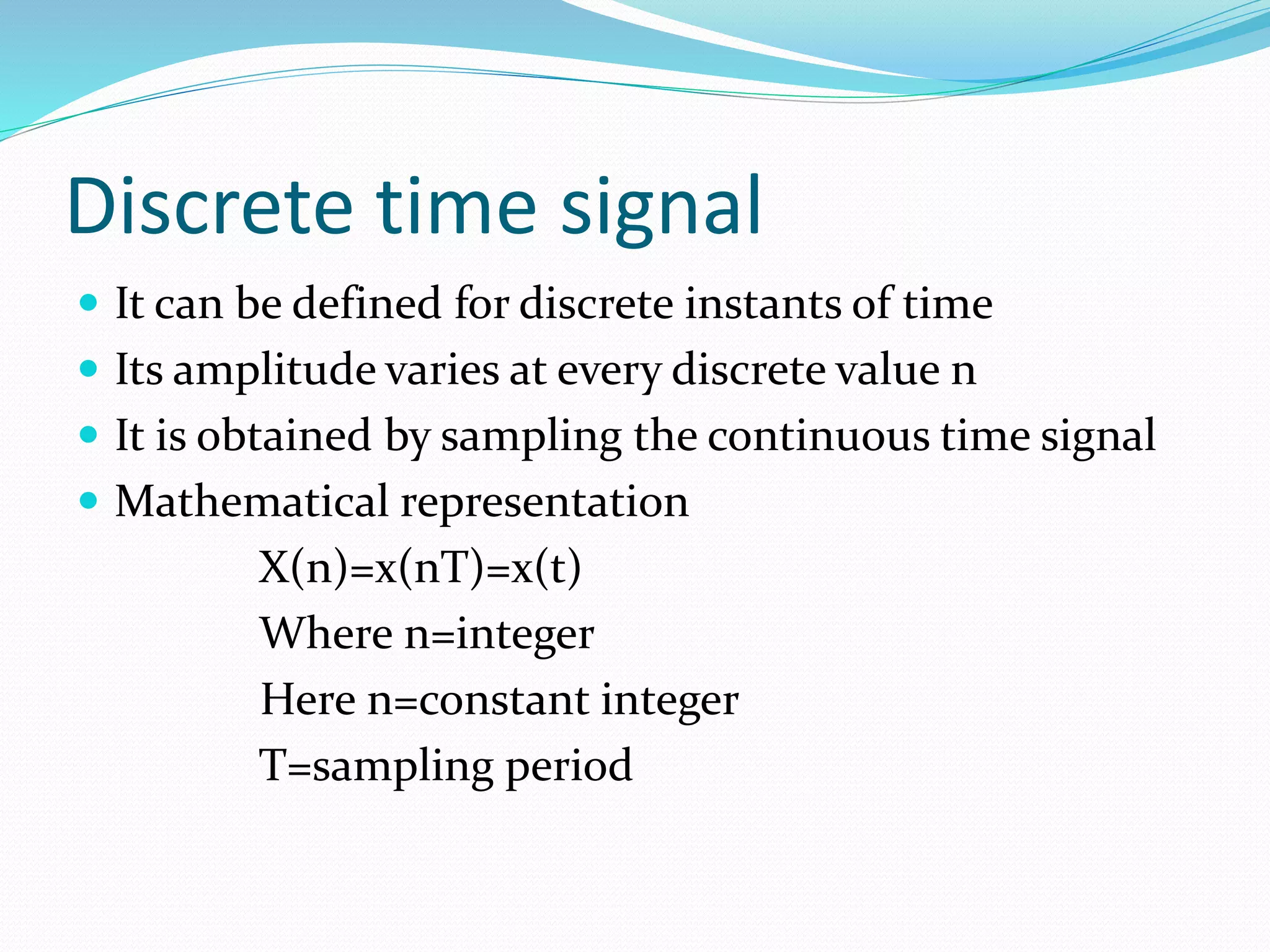 Classification of signals | PPTX