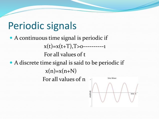 Classification of signals | PPTX | Physics | Science
