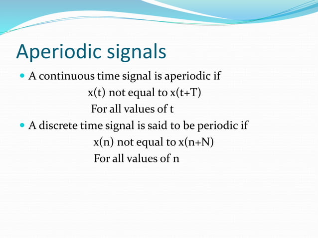 Classification of signals | PPTX | Physics | Science