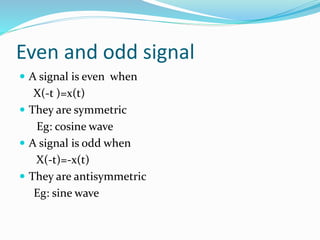 Classification of signals | PPTX
