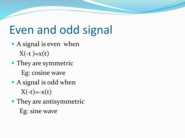 Classification of signals | PPTX | Physics | Science