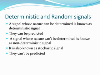 Classification of signals | PPTX