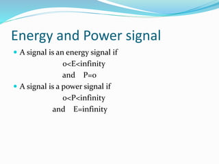 Classification of signals | PPTX