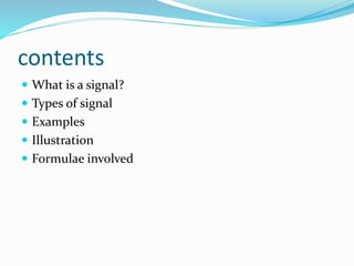 Classification of signals | PPTX