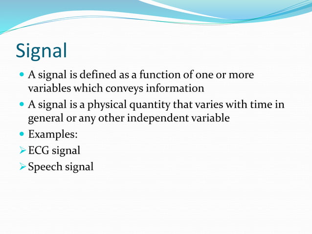 Classification of signals | PPTX | Physics | Science
