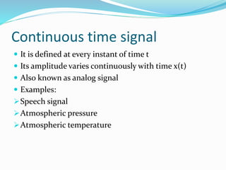 Classification of signals | PPTX