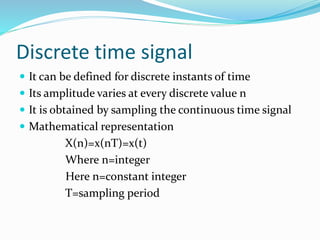 Classification of signals | PPTX
