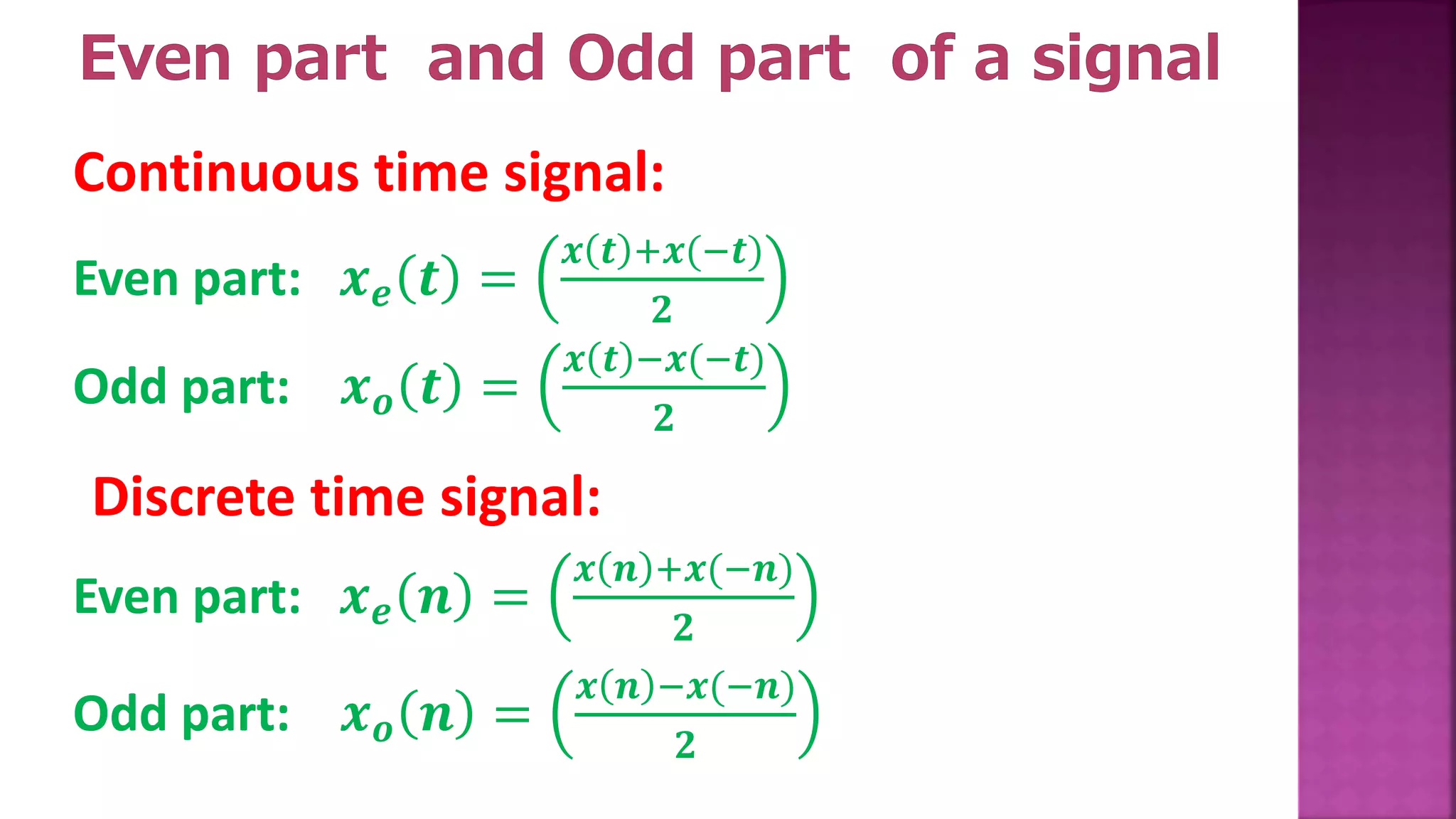 Unit-1 Classification of Signals | PPTX