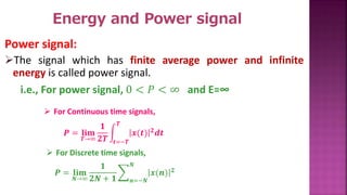 Unit-1 Classification of Signals | PPTX