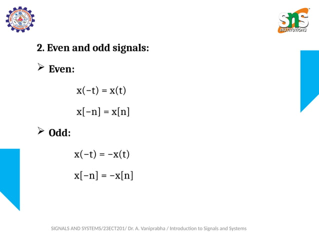 Signals and systems - Classification of signals.ppt