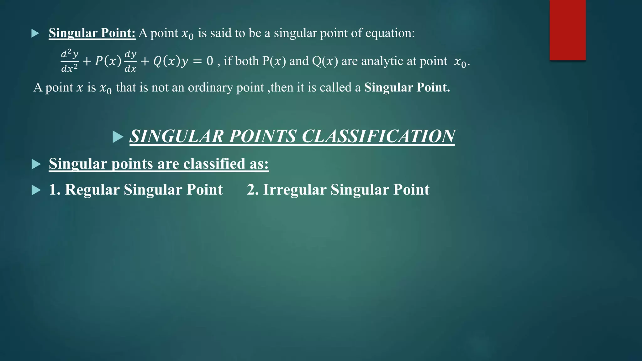 Classification of singularity | PPTX | Physics | Science