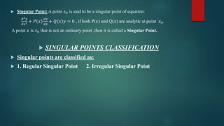 Classification of singularity | PPTX | Physics | Science