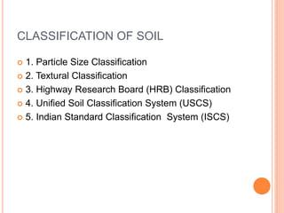 Classification of soil | PPTX