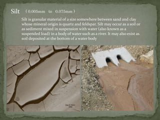 Classification of soil grains with respect to size | PPTX